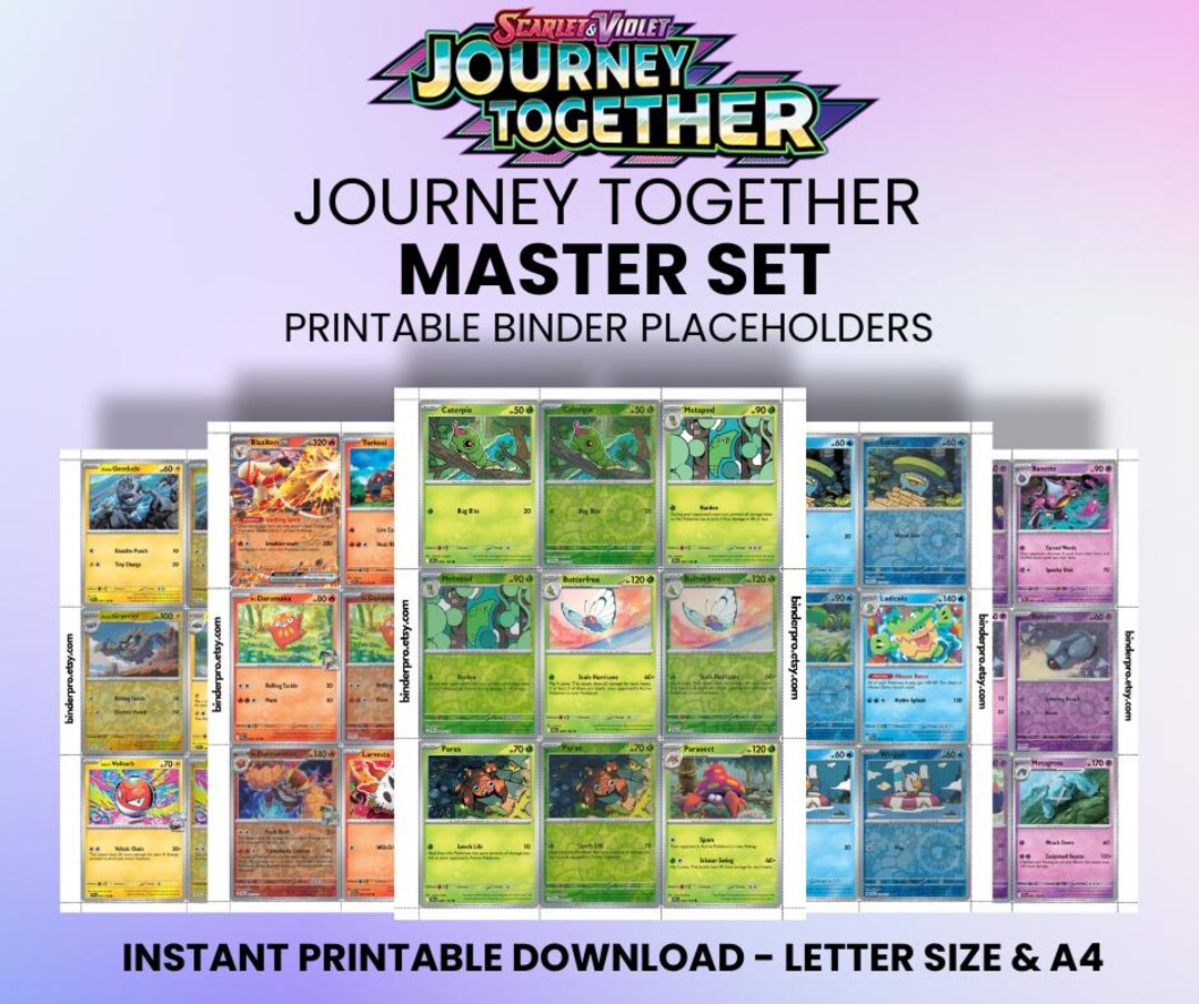 Journey Together - Master Set | Pokémon Printable Placeholders for ...
