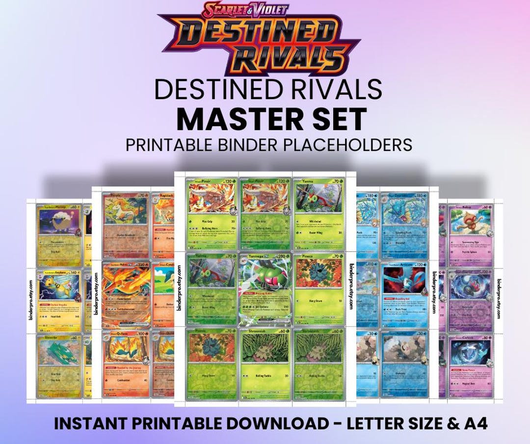 Destined Rivals - Master Set | Pokémon Printable Placeholders for ...