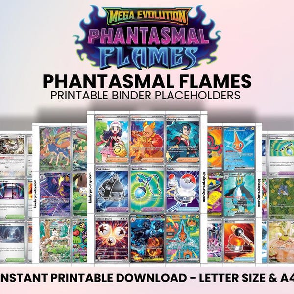 Phantasmal Flames Binder Etsy
