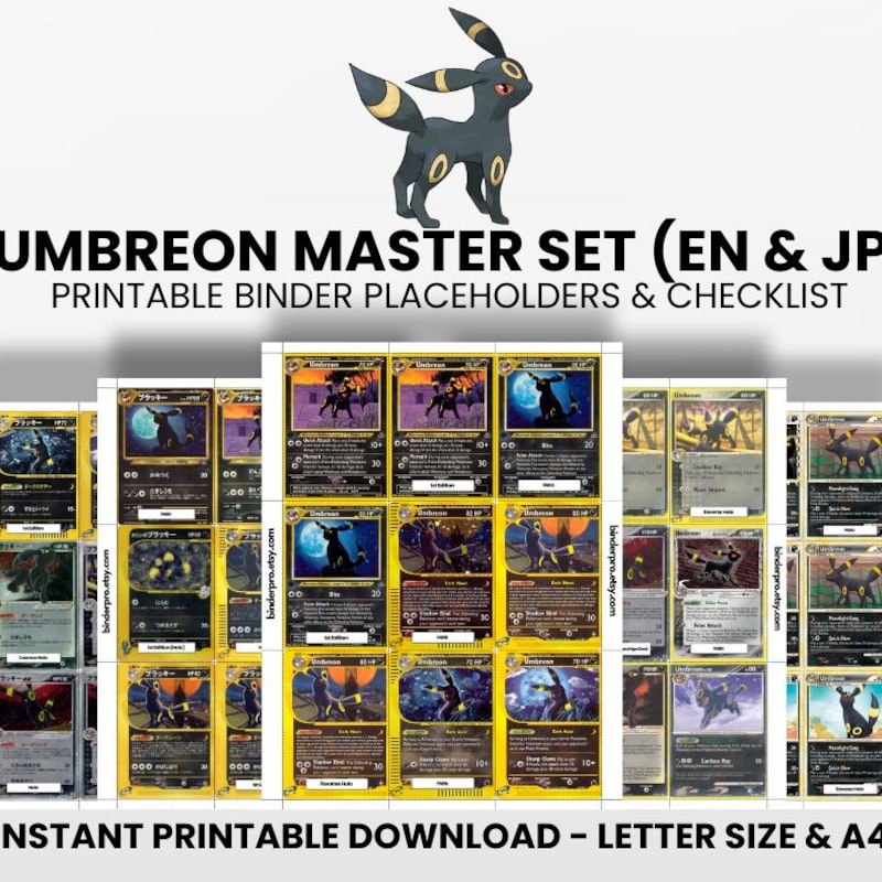 Pokemons Umbreon Binder - Etsy