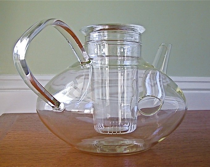 Vintage Schott Mainz Jena Glass Teapot With Infuser - Etsy