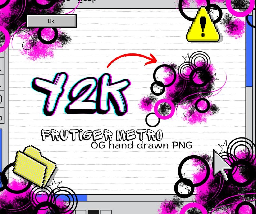 Flourizhtech - 2000s Black & Pink Frutiger Metro Pattern (PNG) - Etsy