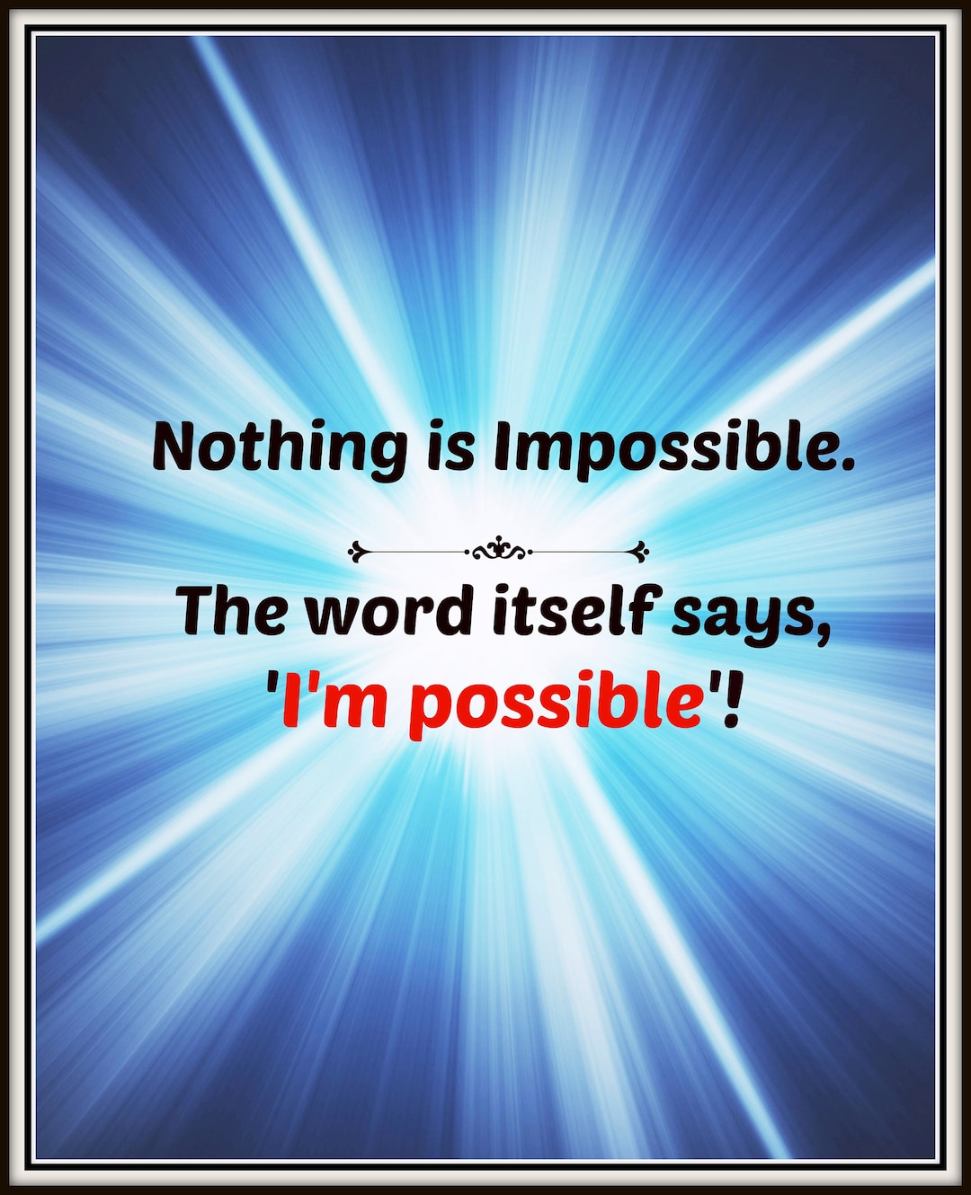 Nothing is Impossible, Downloadable Art Print - Printable Poster (8x10 ...