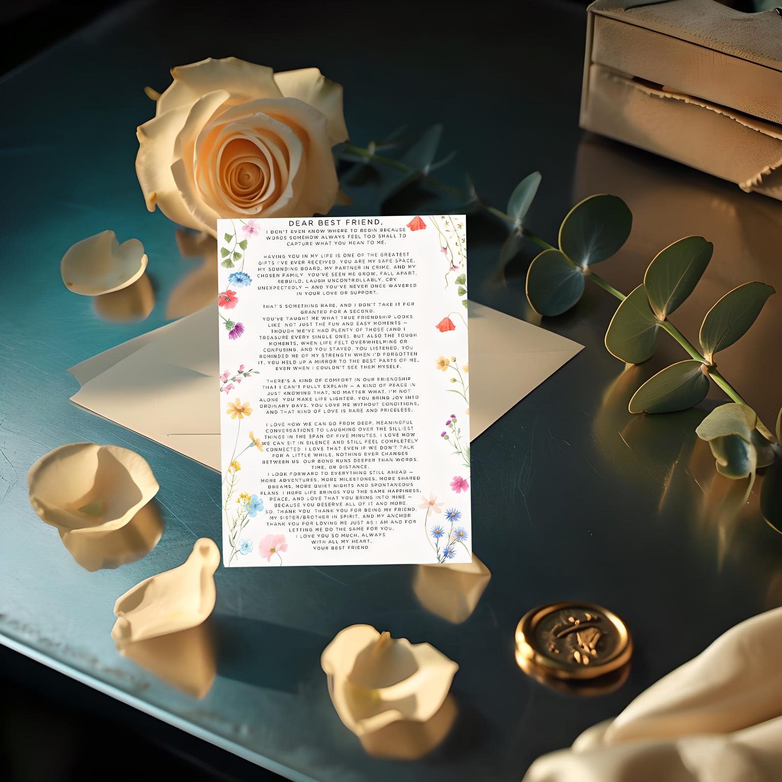 Letter to My Best Friend, Digital Download, Canva Edit Ready to Make ...