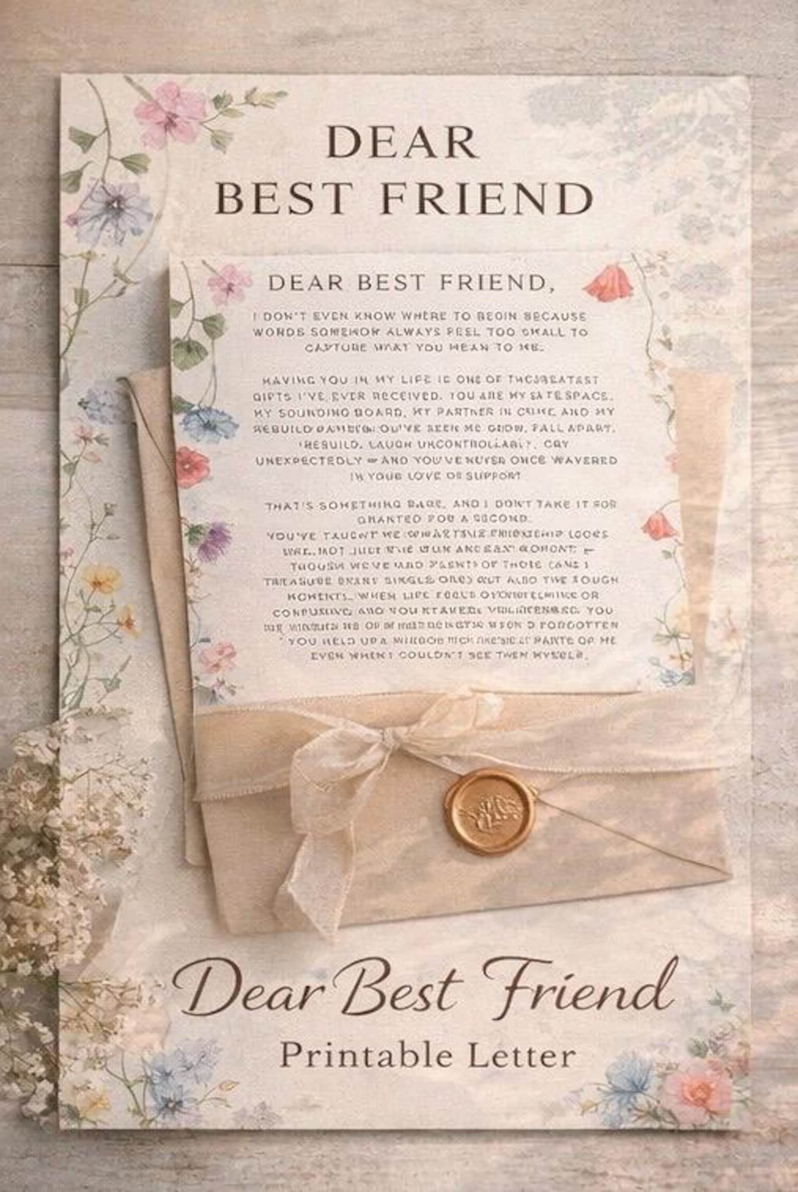 Letter to My Best Friend, Digital Download, Canva Edit Ready to Make ...