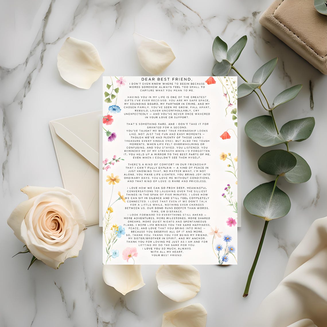 Letter to My Best Friend, Digital Download, Canva Edit Ready to Make ...