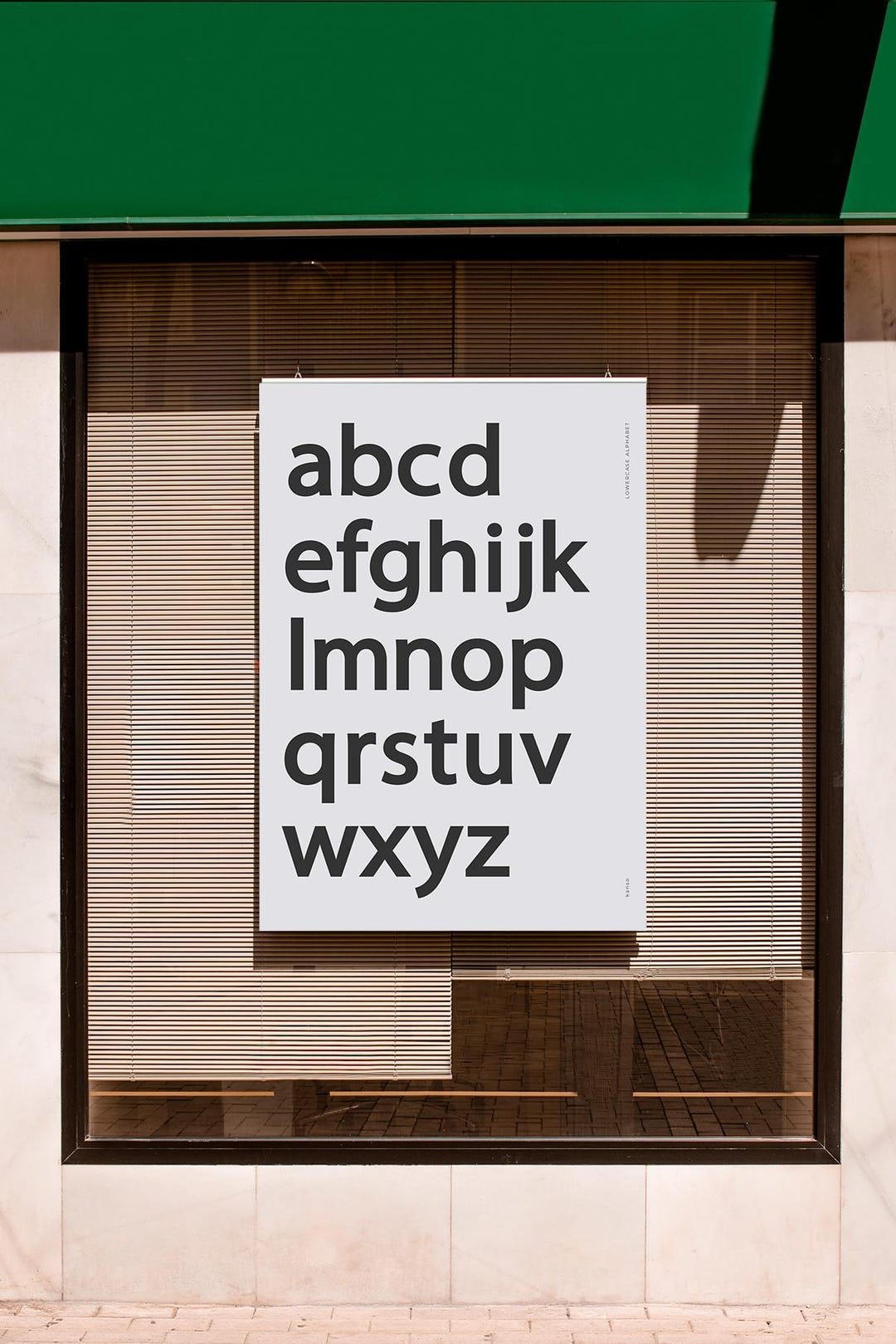 Lowercase Alphabet BW Poster File - Etsy