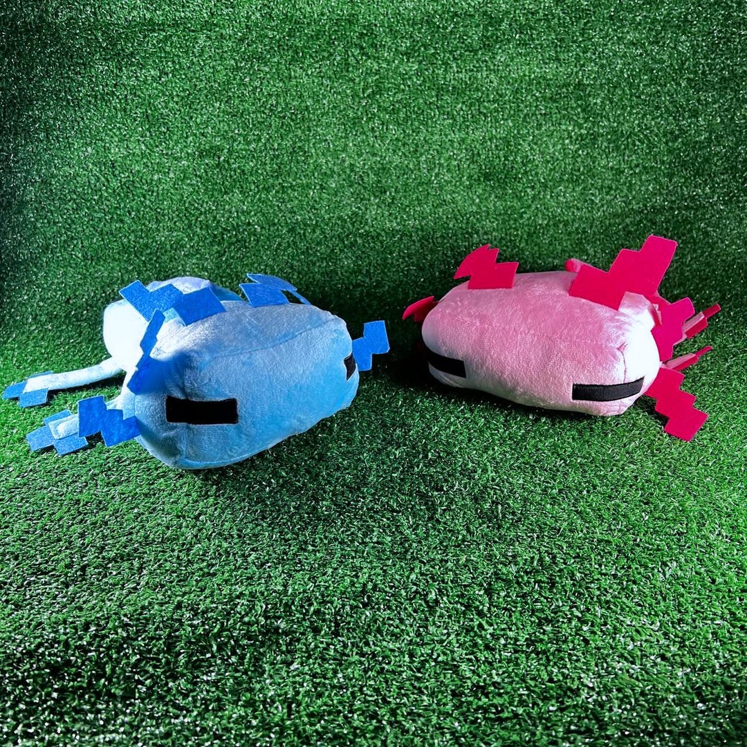 Minecraft Axolotl Plush Toy – 30cm Pink/blue Plushie – Soft Stuffed ...