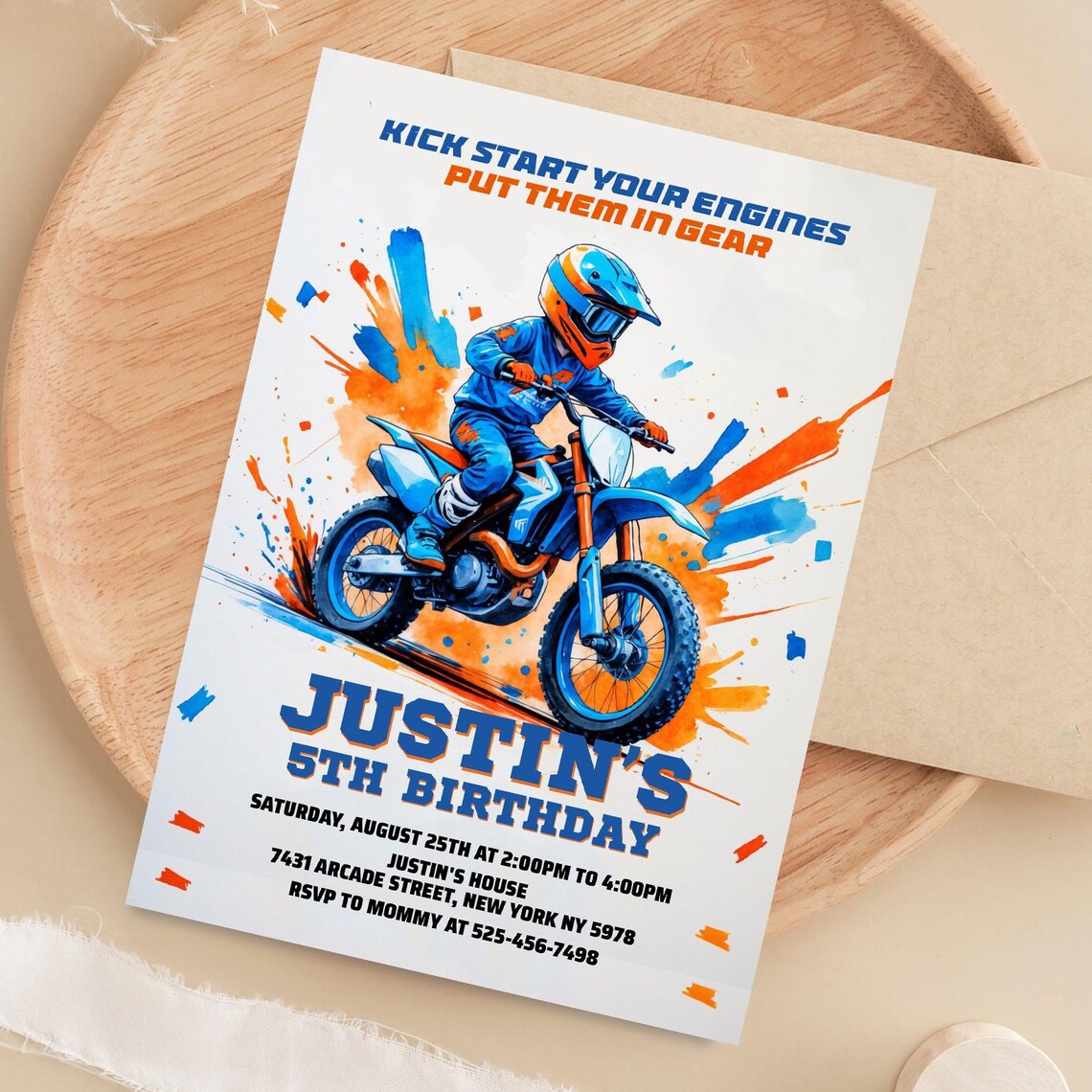 Dirt Bike Birthday Invitation,dirt Bike Adventure Invite,motocross ...