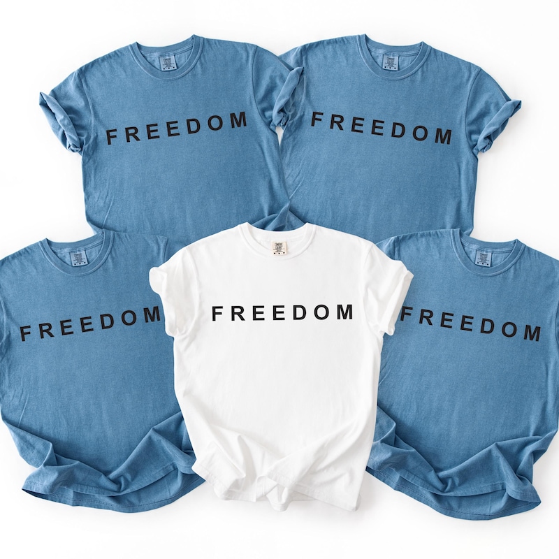 White Cotton Freedom Shirts - Etsy