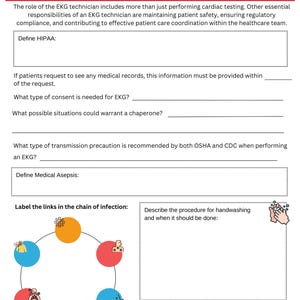 EKG Guided Notes | NHA CET Study Companion | Printable Study Guide - Etsy