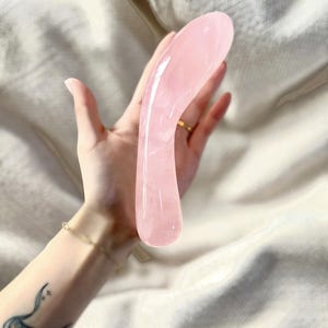 Luxury Rose Quartz Crystal Massage Wand – Healing Wand, Natural ...