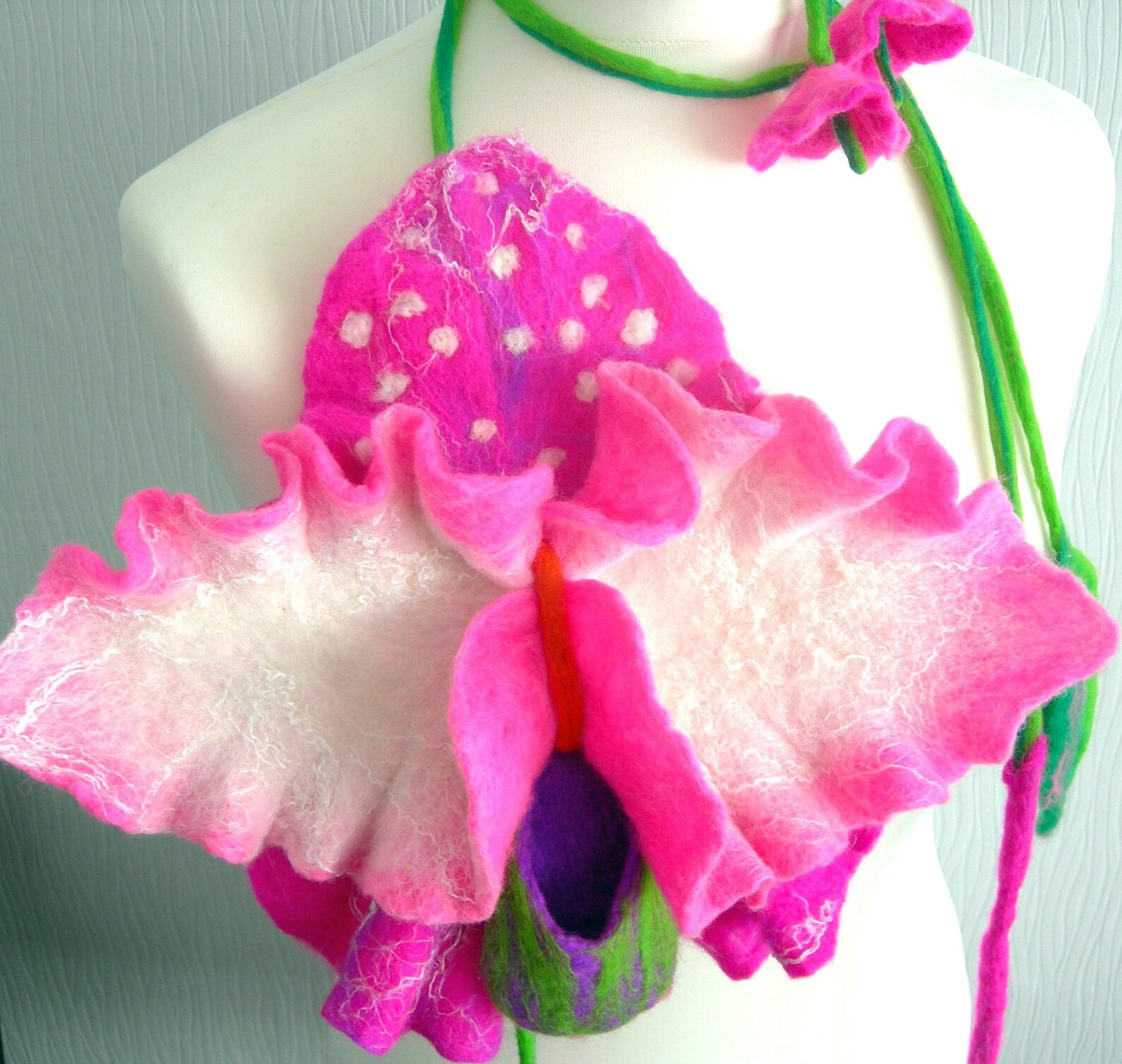 Felted Flower Hand Felted Wool Jewelry Felted | Etsy