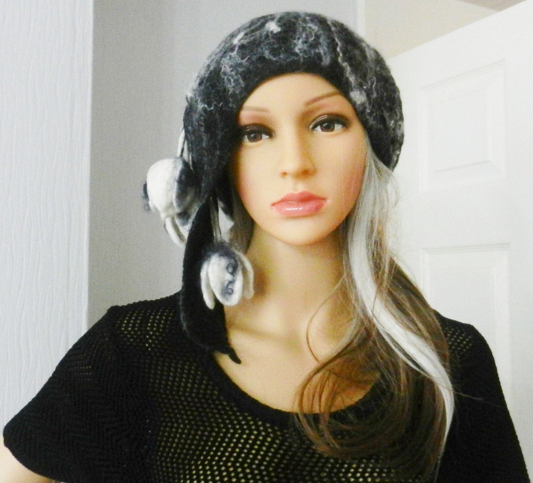Merino Wool Beret-felted Beret-art Beret-hand Made - Etsy