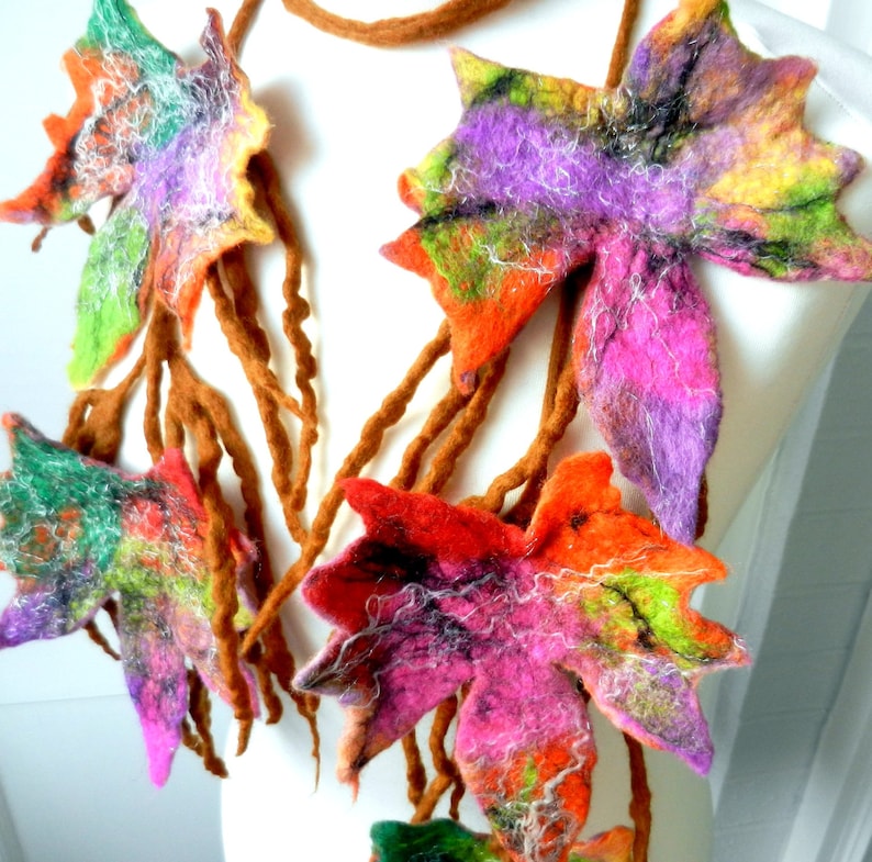 Felted Flower Hand Felted Wool Jewelry Felted - Etsy