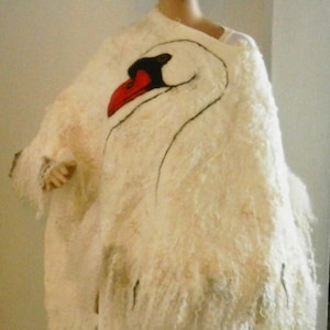 Wedding Magnificent Gentle Cape Shawl - Swan -wedding Cloak / Unique ...