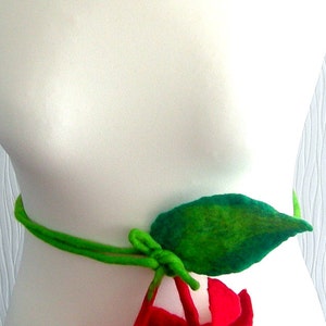 Felted Flower, Hand Felted, Wool Jewelry Felted Scarf/ Necklace/belt ...