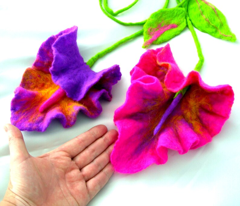 Felted Flower Hand Felted Wool Jewelry Felted - Etsy