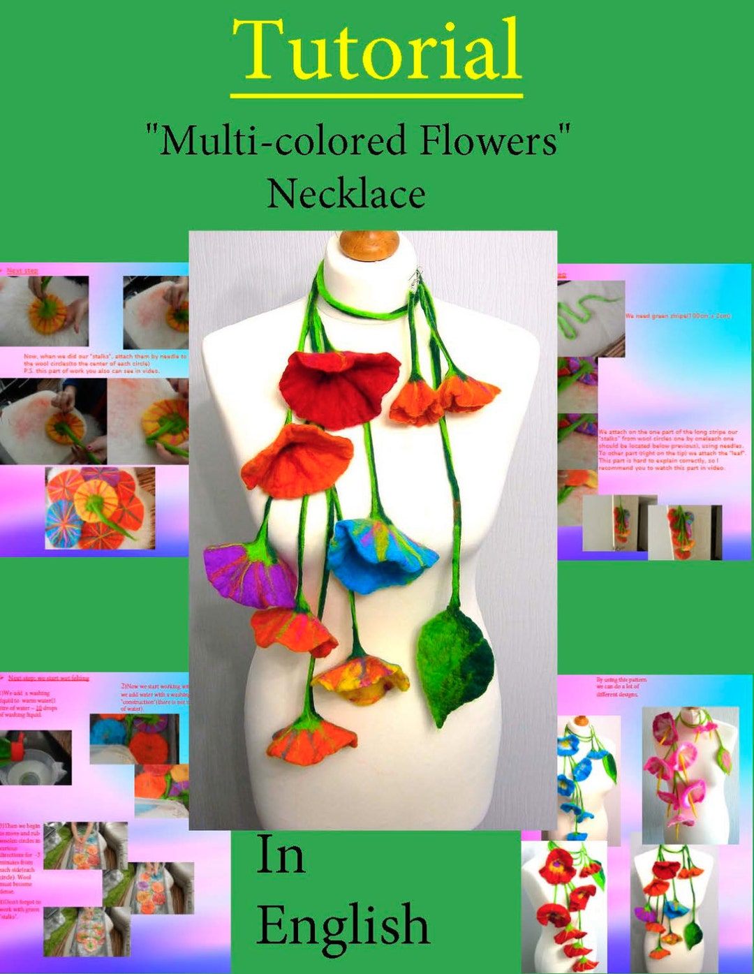 Tutorial Felting in Pdfwet Felted Flower Instructional , Felting ...