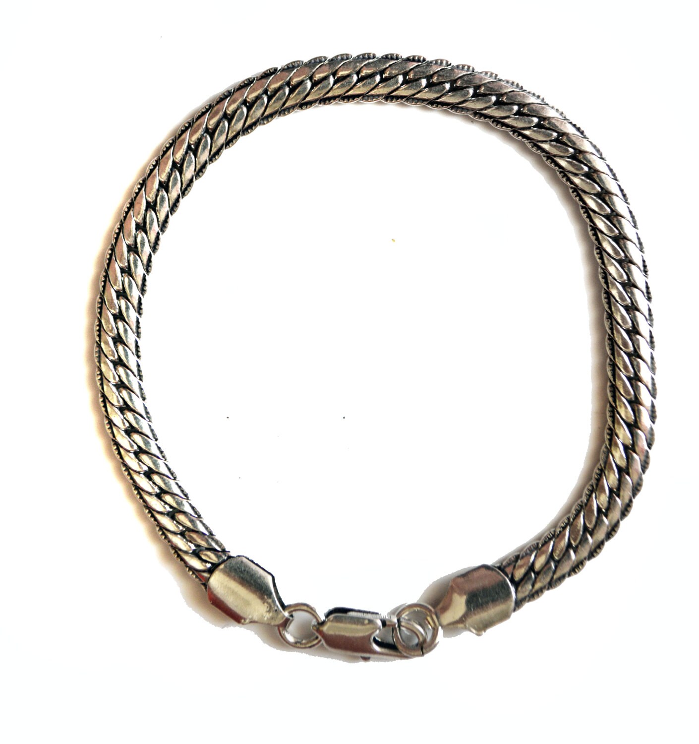 Silver Rope Chain Bracelet,snake Bracelet,rope Bracelet,modern Biker ...