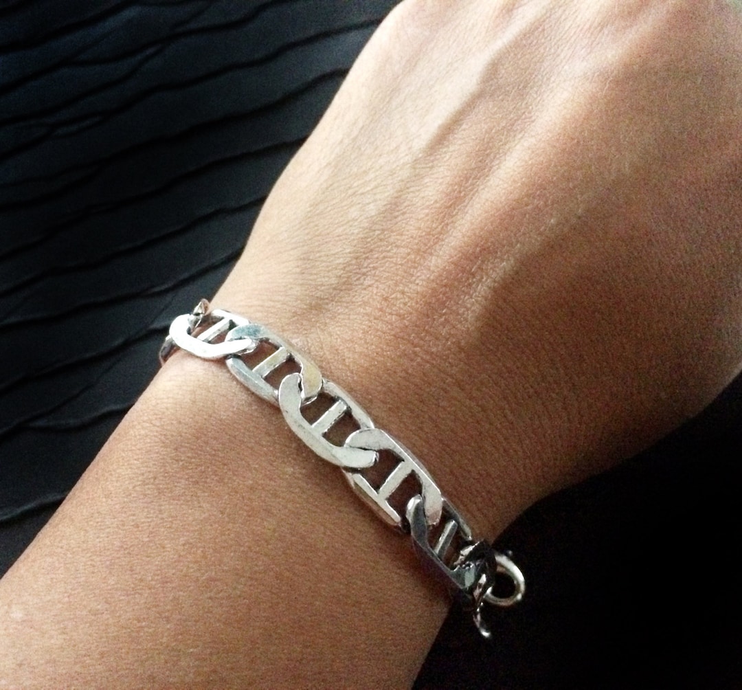 Mariner Link Chain Bracelet,minimalistic Men's Silver Chain Bracelet ...