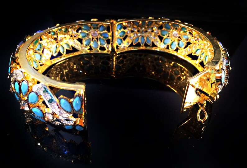 Turkish Bangle Braceletturquoise Bracelet Turquoise Gold | Etsy