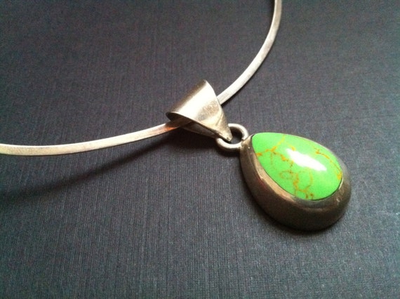 925 Sterling Silver NECKLACE green Gaspite Choker Necklace - Etsy