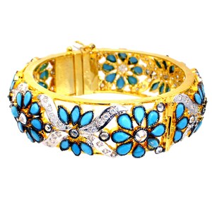 Turkish Bangle Bracelet,turquoise Bracelet, Turquoise Gold Statement ...