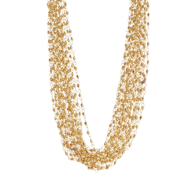 Gold Bead Necklace - Etsy