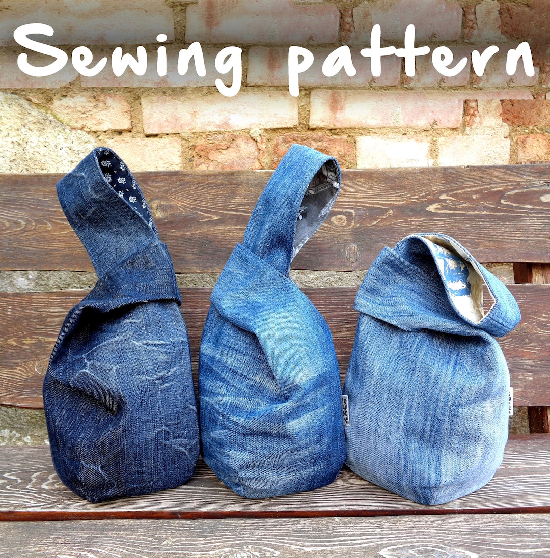 Sewing Pattern and Tutorial Japanese Knot Bag, Small Wrist Bag ...