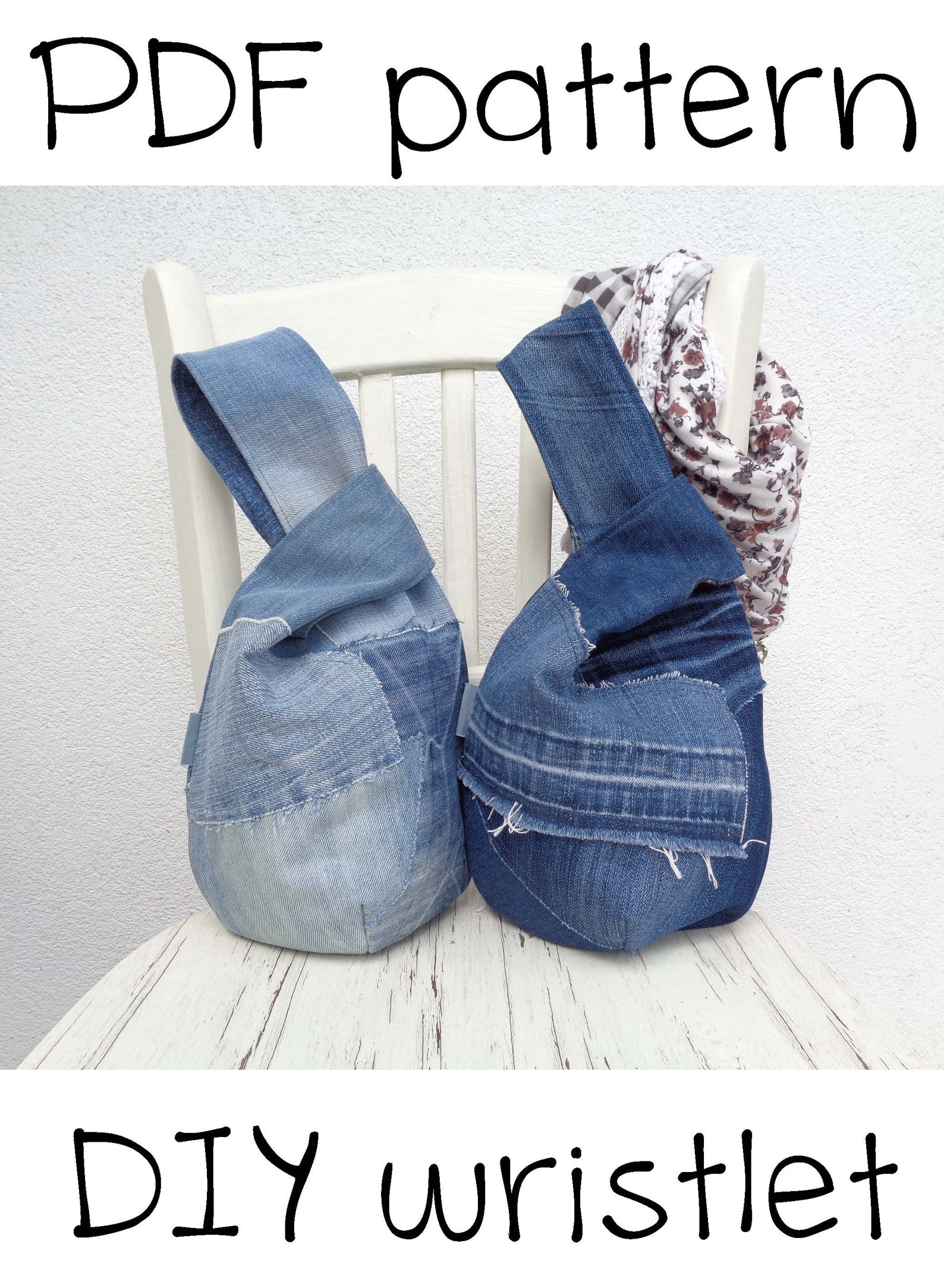 DIY Sewing Wristlet Pattern, Small Wrist Bag, Printable PDF Pattern and ...