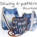 Draw-string Shoulder Soft Bag PDF Pattern. Easy Sewing E-pattern ...