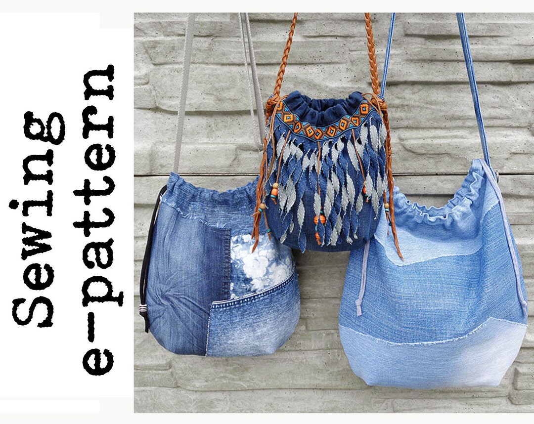 Draw-string Shoulder Soft Bag PDF Pattern. Easy Sewing - Etsy