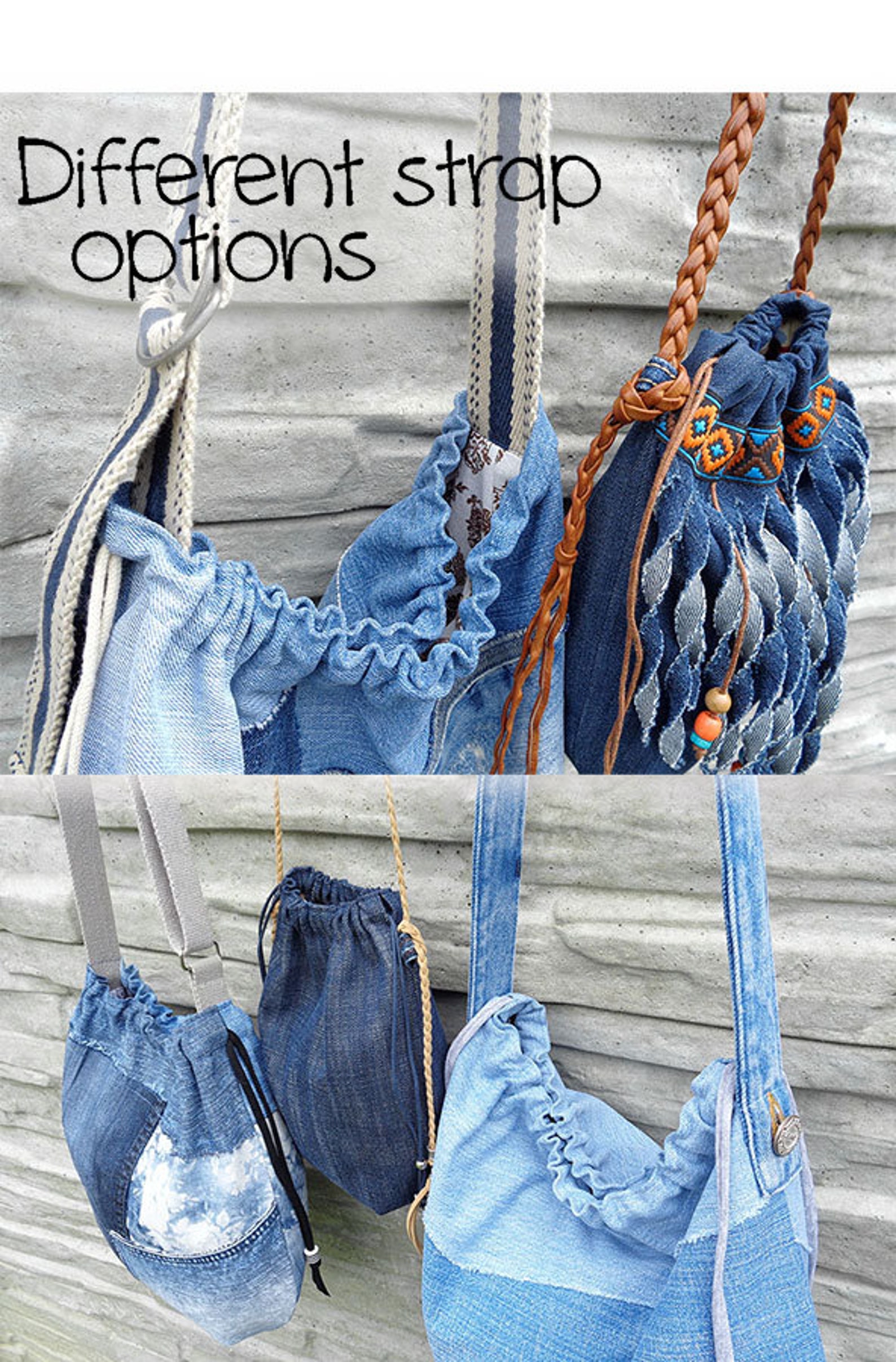 Draw-string Shoulder Soft Bag PDF Pattern. Easy Sewing E-pattern ...