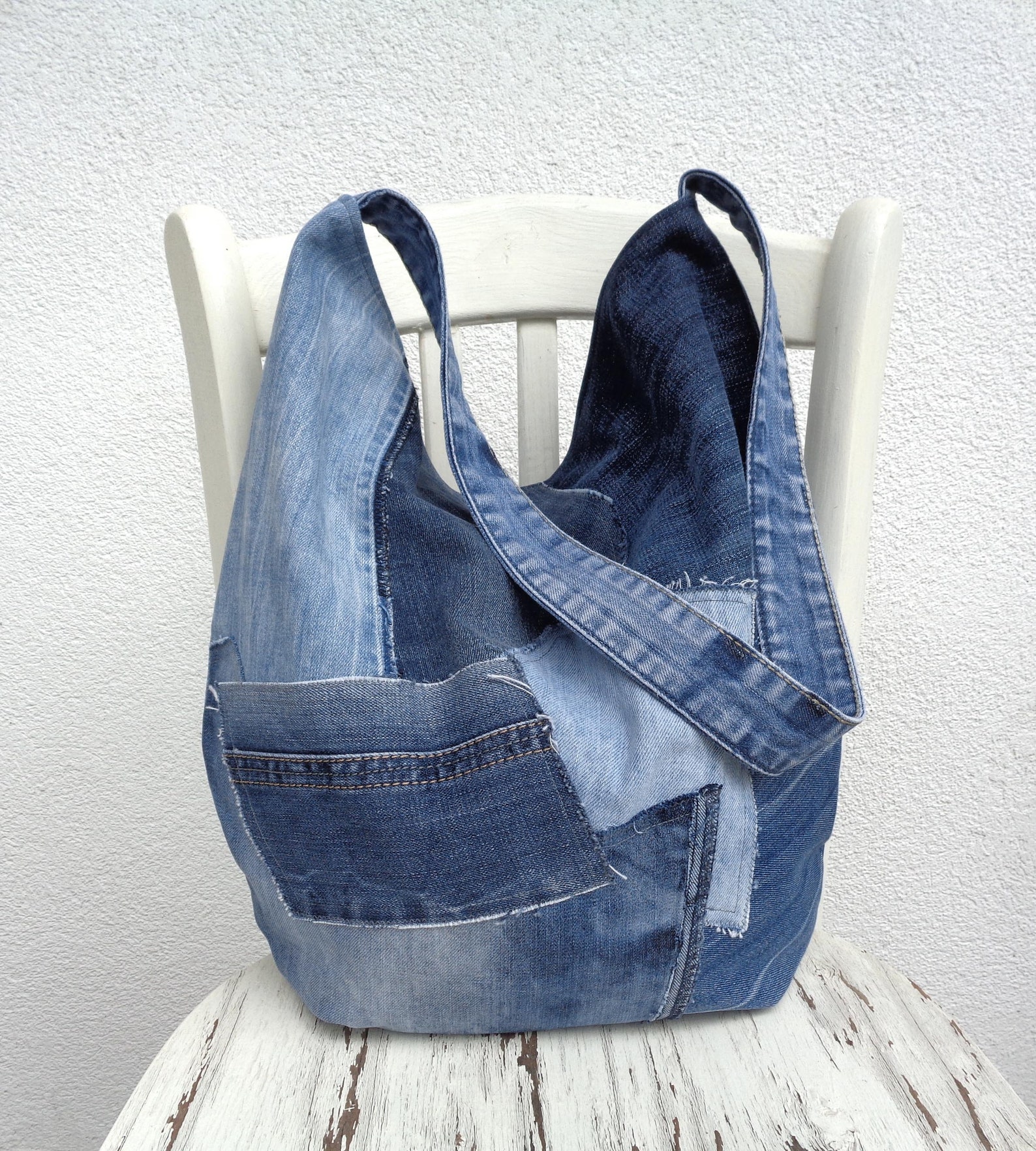 Sewing E-pattern DIY Denim Purse Pattern Slouchy Shoulder - Etsy
