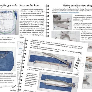 Sewing Tutorial, Printable Pattern to Make Mini Bag, Small Denim Bag ...