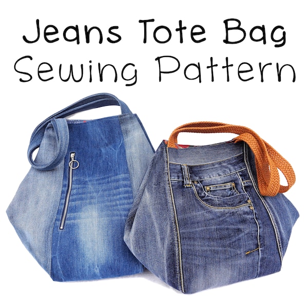 Denim Tote Bag Sewing Patterns - Etsy