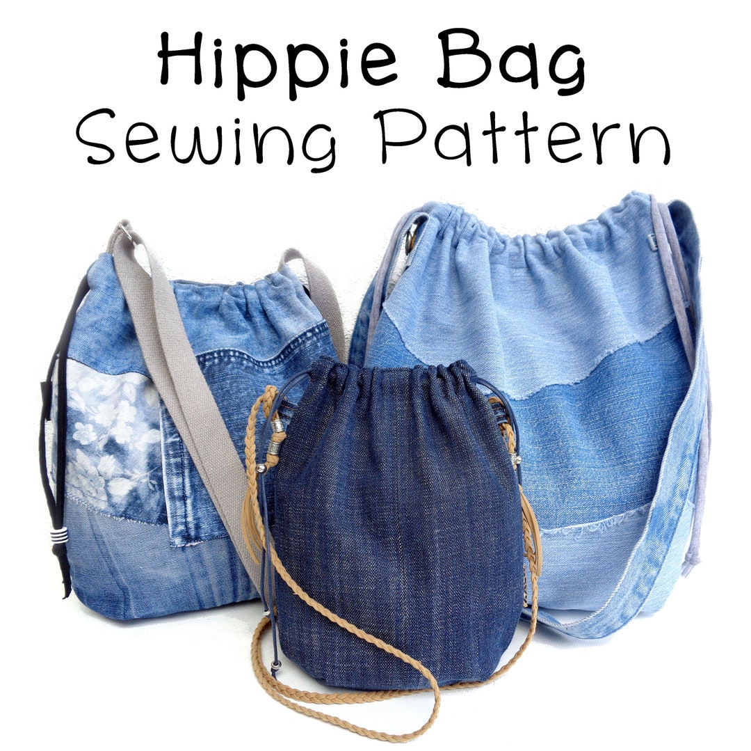 Draw-string Shoulder Soft Bag PDF Pattern. Easy Sewing E-pattern ...