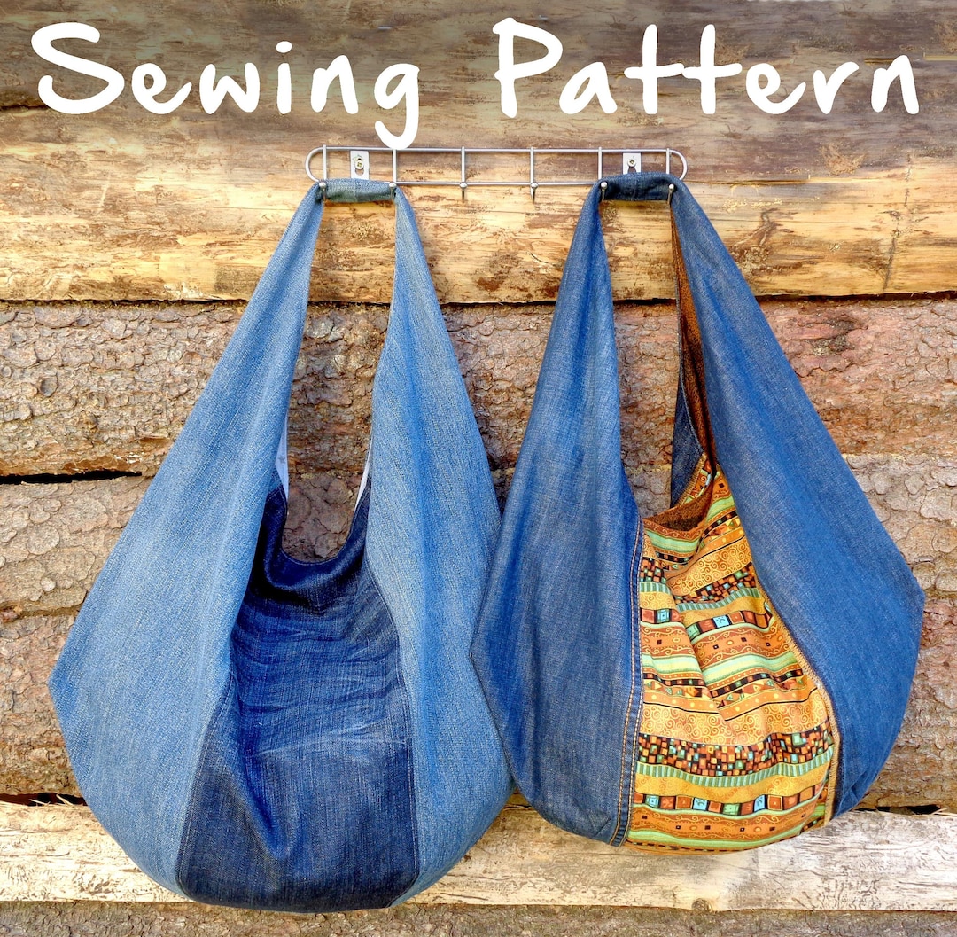 Sewing E-pattern to Make Large Hobo Bag, Slouchy Shoulder Bag DIY, Printable PDF Pattern Step by ...