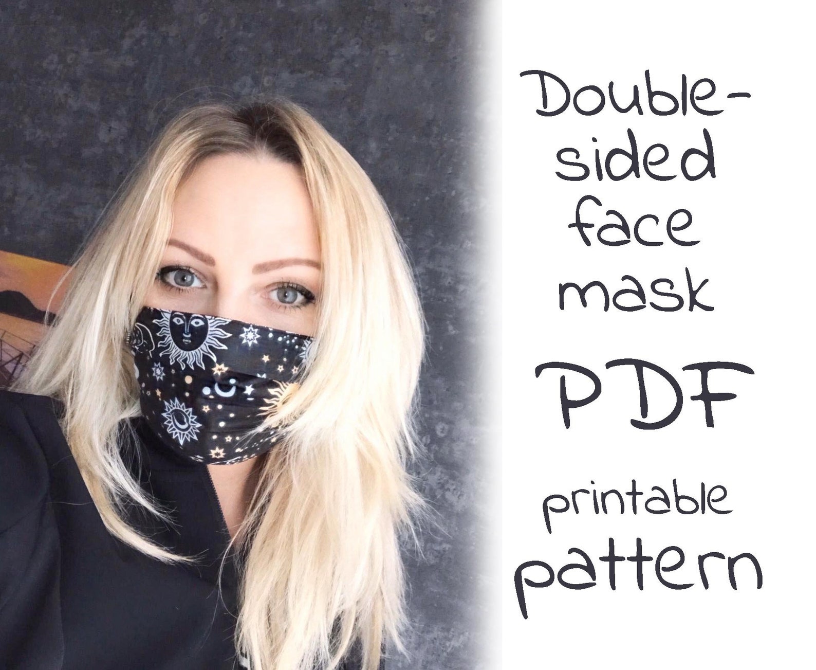 Reversible Facemask PDF Pattern and Instructions for - Etsy