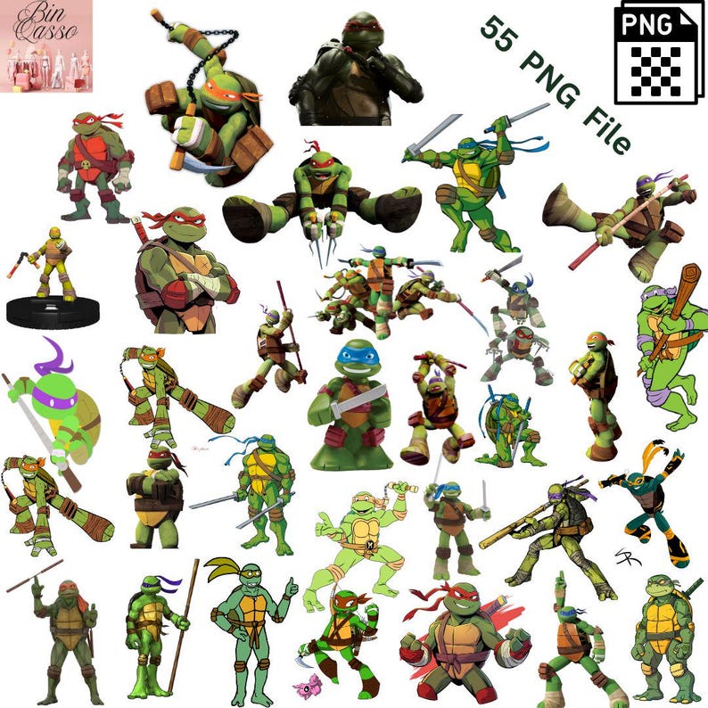 Teenage Mutant Ninja Turtles, SVG, PNG, Digital Download, Sticker Pack ...