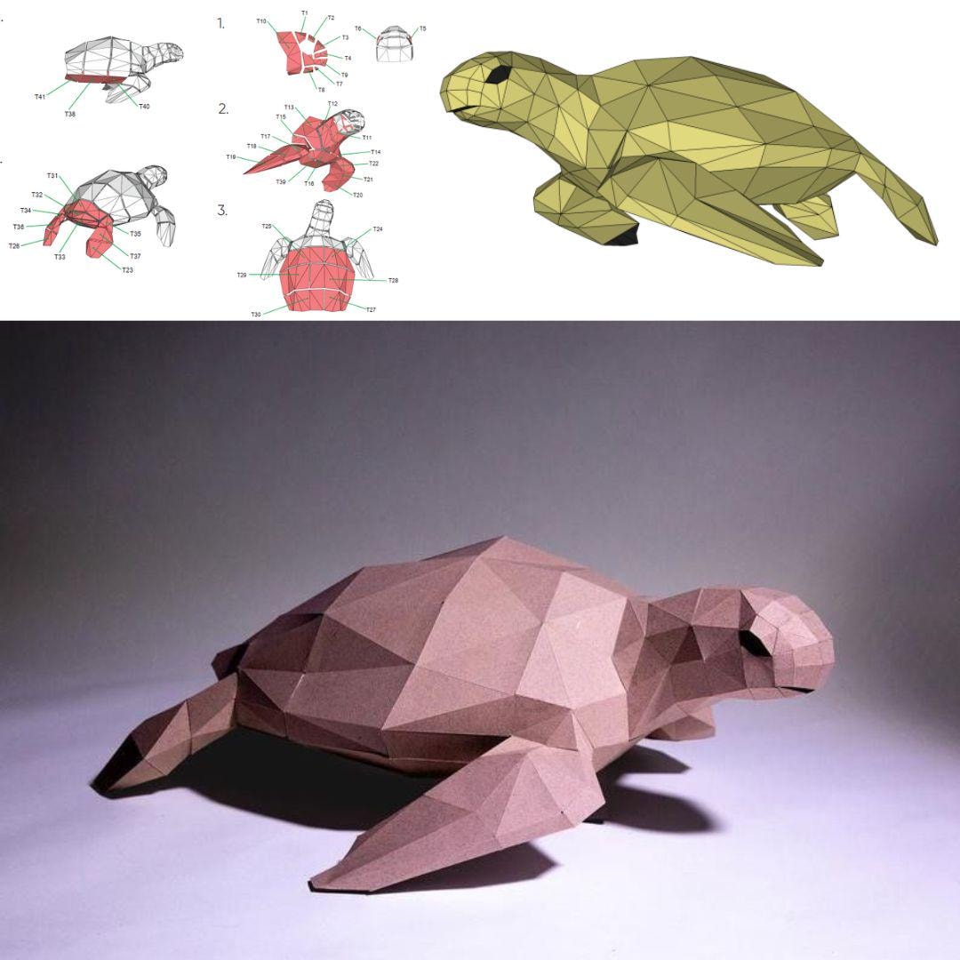 Turtle Cut & Paste Craft Printable, Sea Turtle Paper Craft, Turtle ...