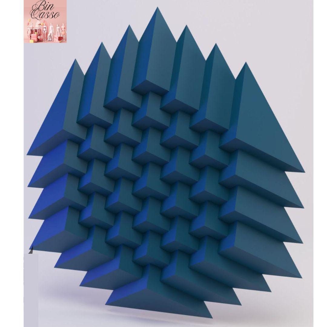 Geometric Wall Art Papercraft Template, Geometric Pattern Triptych ...
