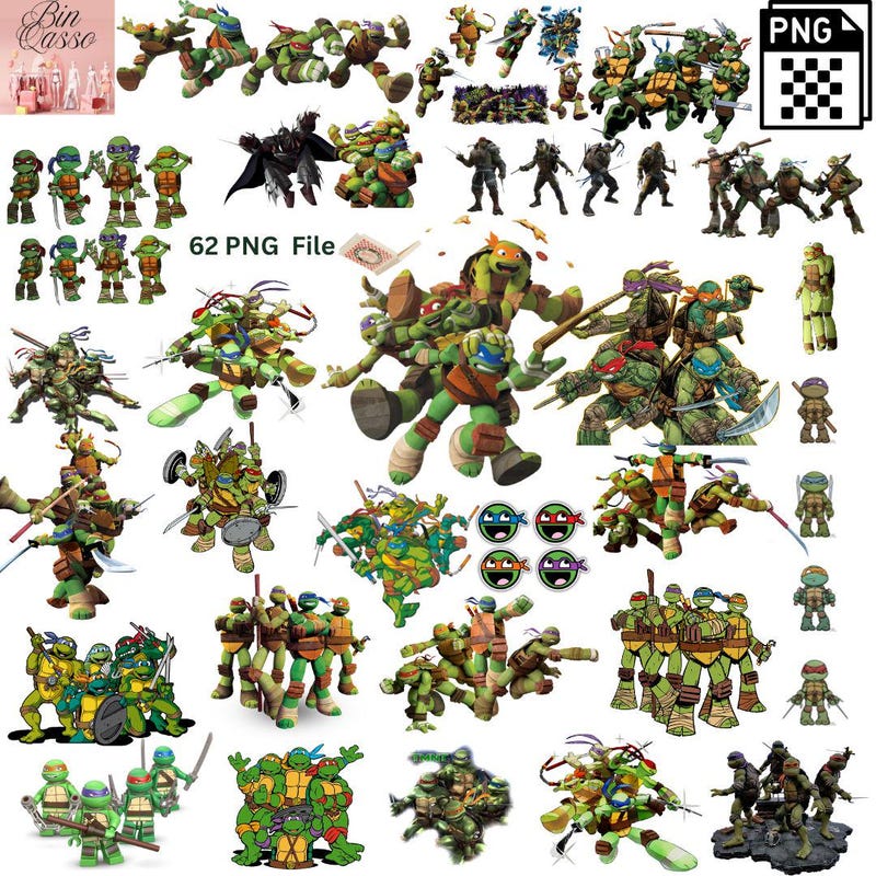 Ninja Turtle Clipart - Etsy