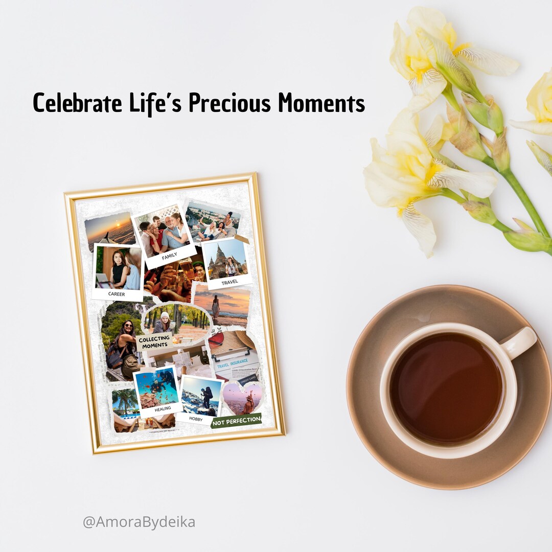 Life Moments Collage Template | Editable Canva Scrapbook | Printable ...