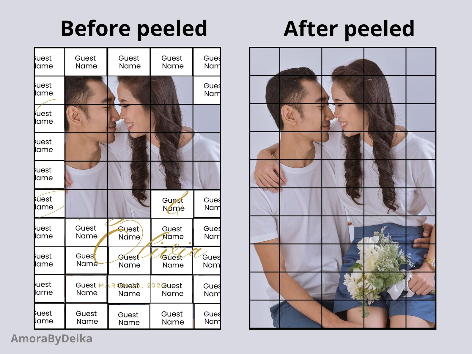 Interactive Wedding Seating Chart Template Canva Editable | Peel to ...