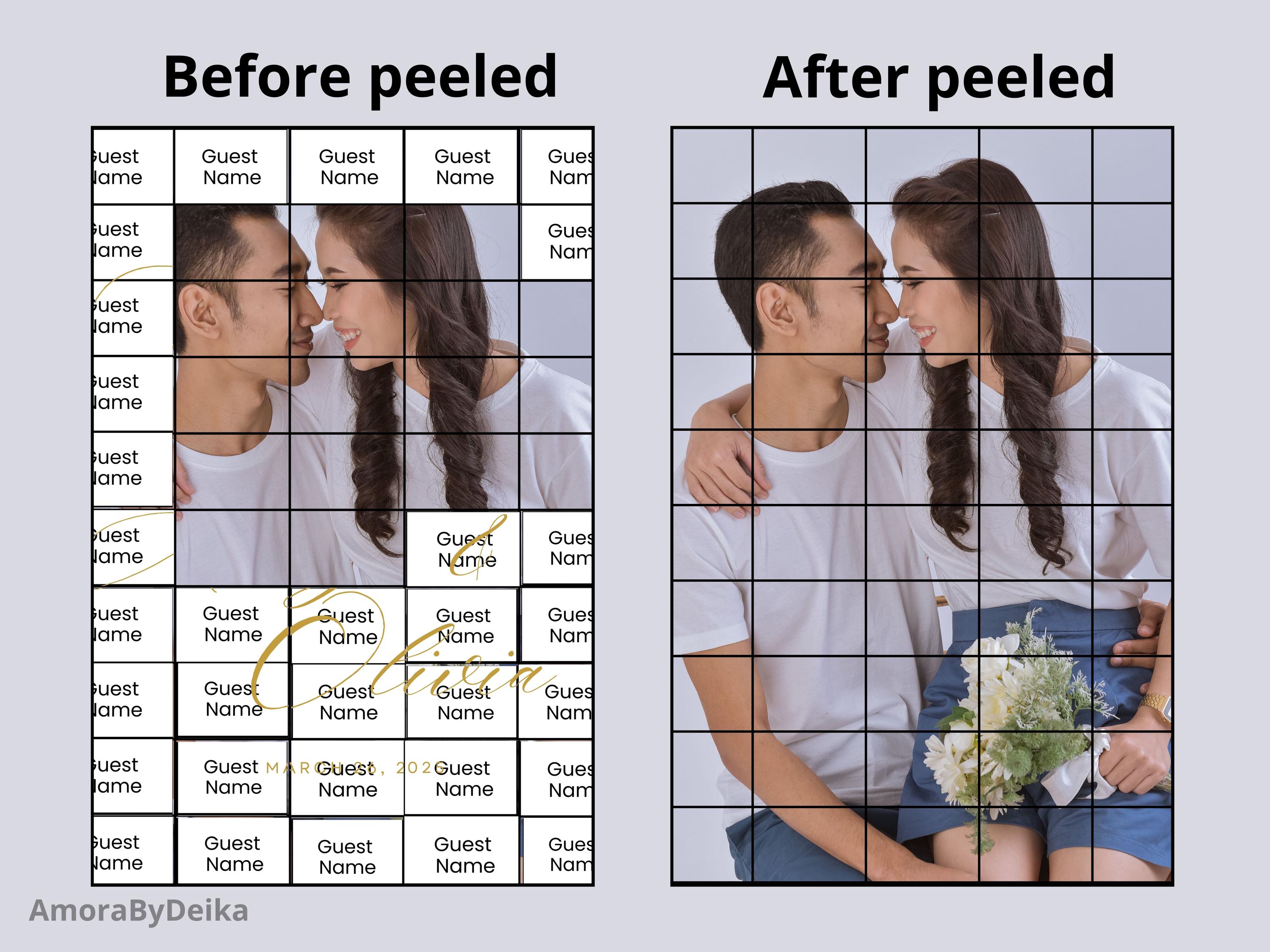 Interactive Wedding Seating Chart Template Canva Editable | Peel to ...