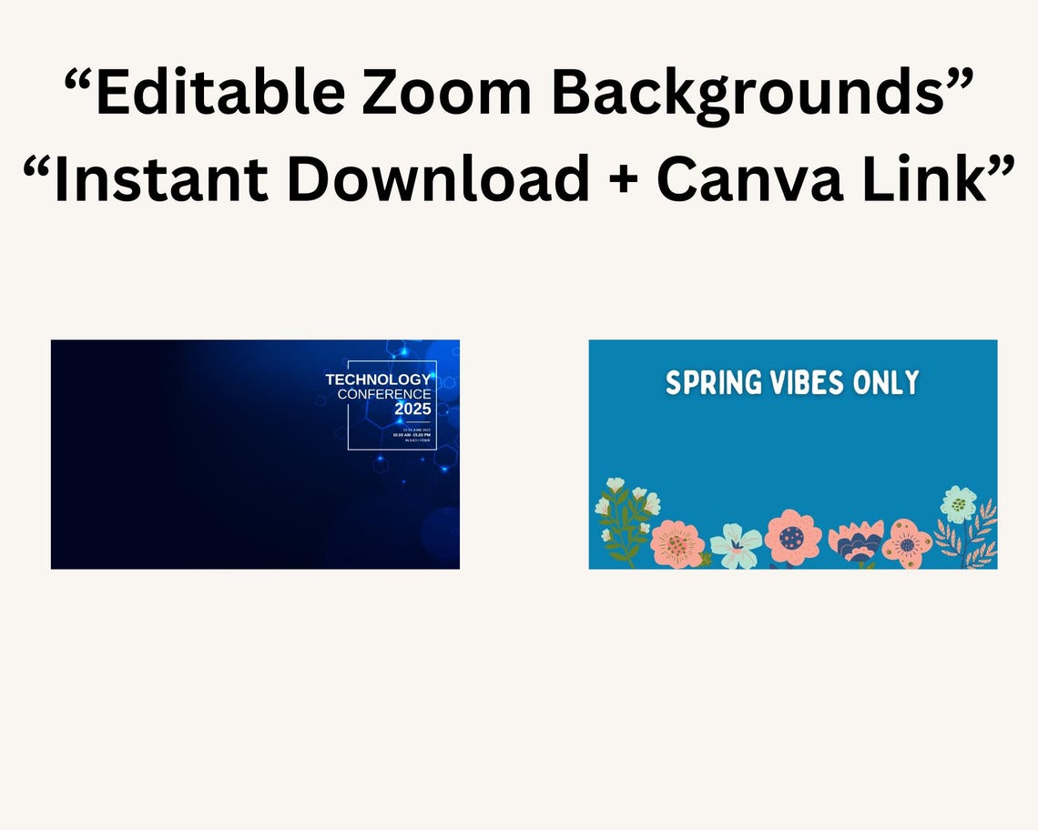 Seasonal Zoom Backgrounds Bundle: Editable Canva Templates - Etsy