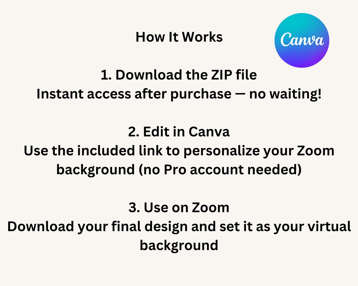 Editable Zoom Backgrounds for Office Calls | 5 JPG + Canva Templates ...