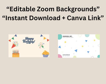 Editable Zoom Backgrounds Bundle - Etsy UK